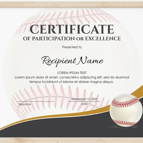 EDITABLE Baseball Award Certificates INSTANT DOWNLOAD Team - Etsy