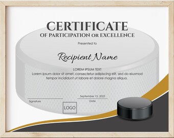 Editable Hockey Award - Etsy