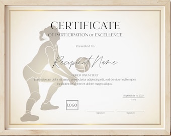 Editable Volleyball Award Certificates 2 Versions. - Etsy