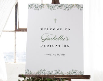 Child Dedication Certificate Template Greenery Dedication - Etsy