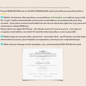 Editable Certificate of Commissioning, Printable Commissioning ...