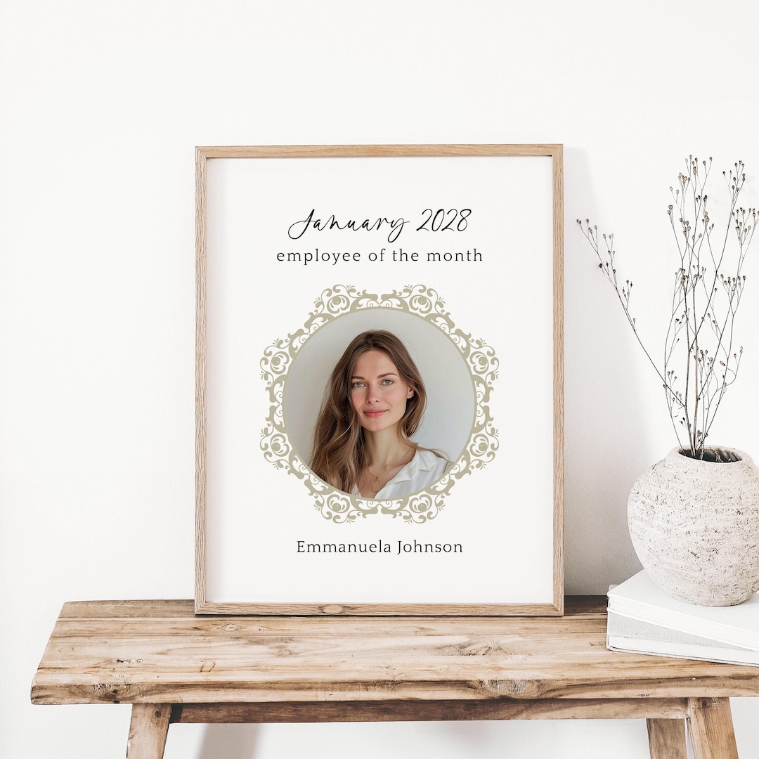 Employee of the Month Frame, Minimalist Employee of the Month Template ...