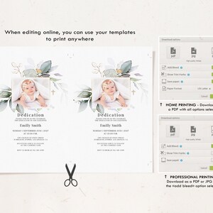 Dedication Ceremony Invitation Template, Baptism Photo Invitation ...