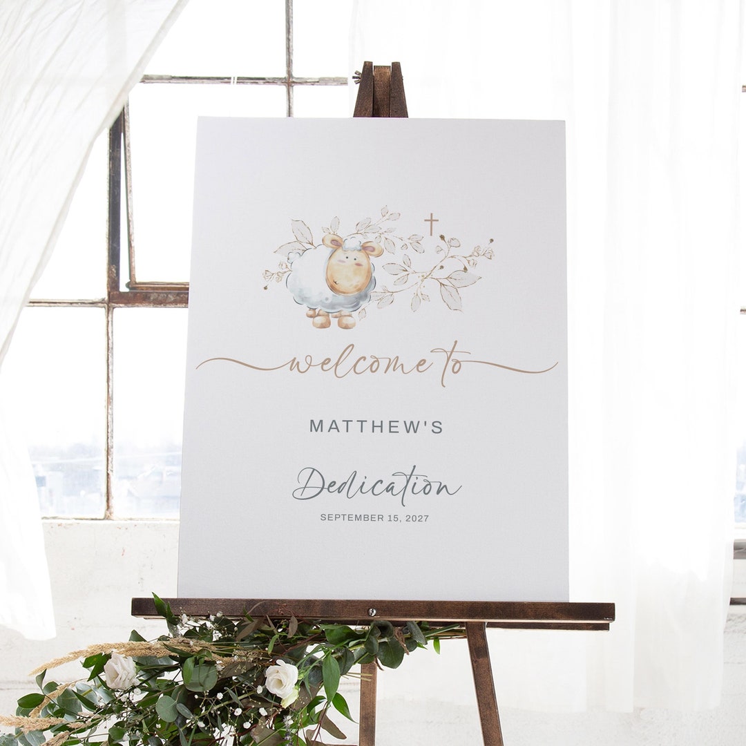 Dedication Welcome Sign Template, Dedication Banner Welcome to Baptism ...