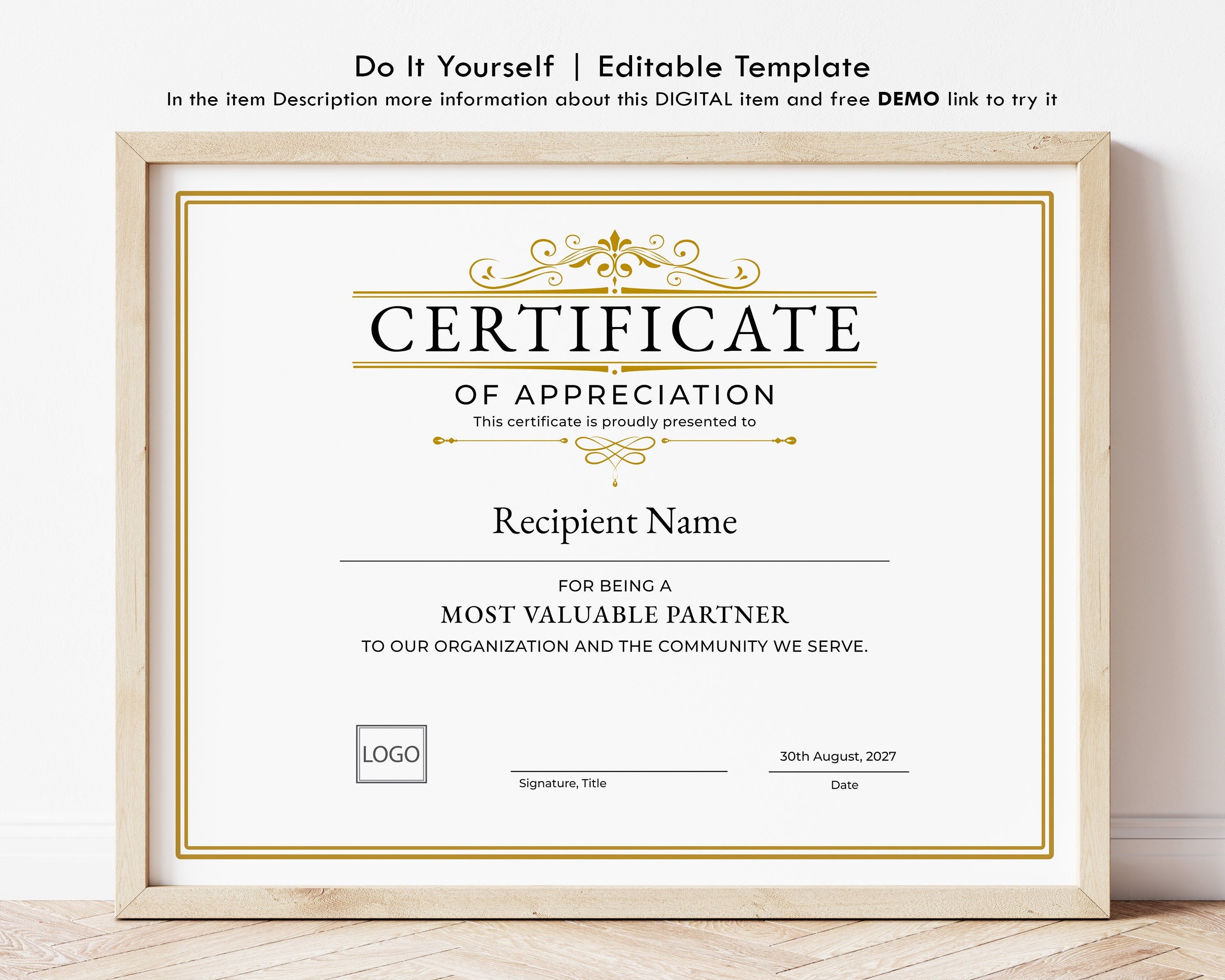 Certificate Of Partnership Template