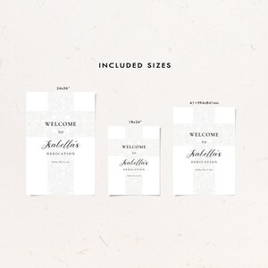 Dedication Welcome Sign Template, Printable Large Dedication Sign ...