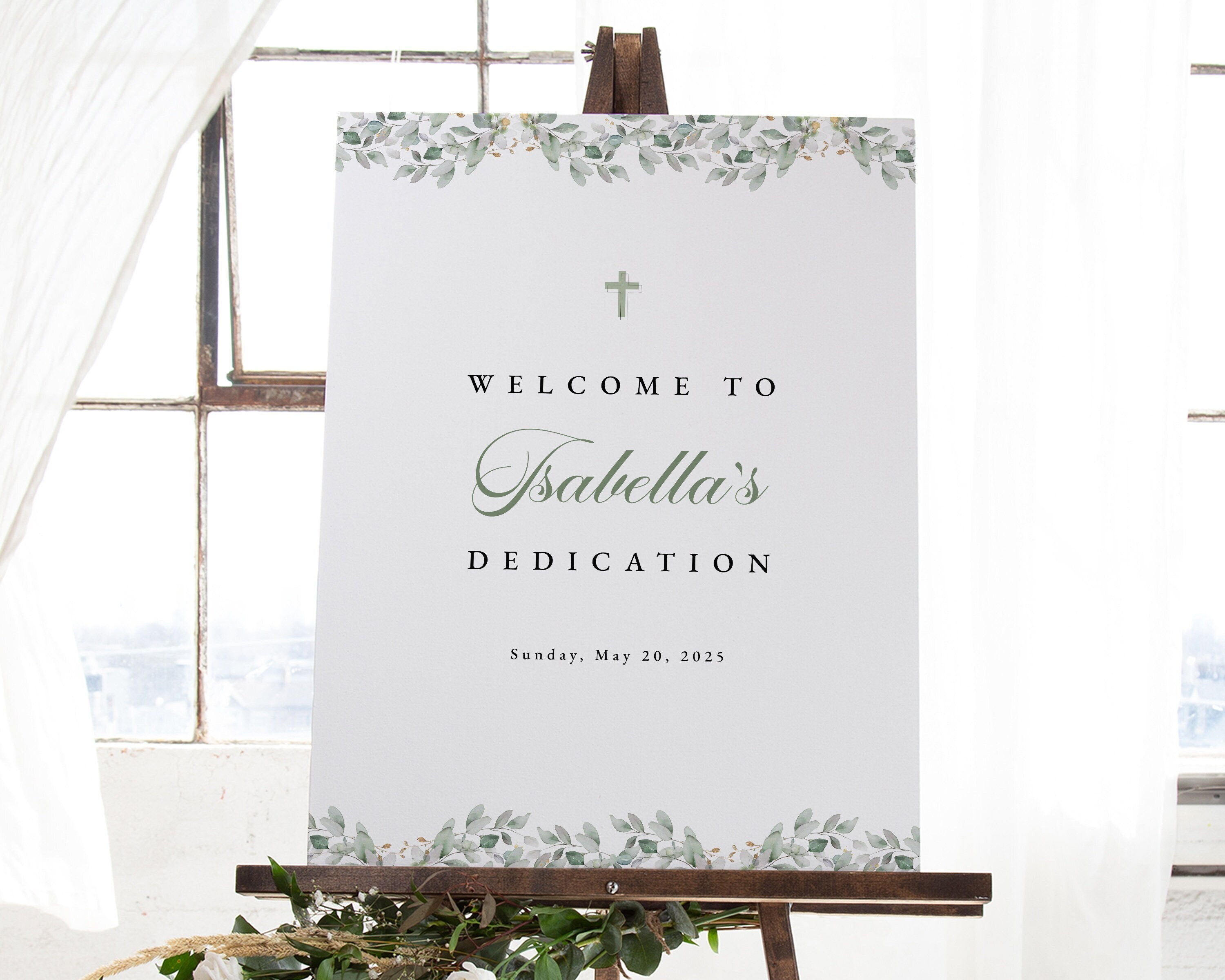 Dedication Welcome Sign Template Printable Large Dedication - Etsy