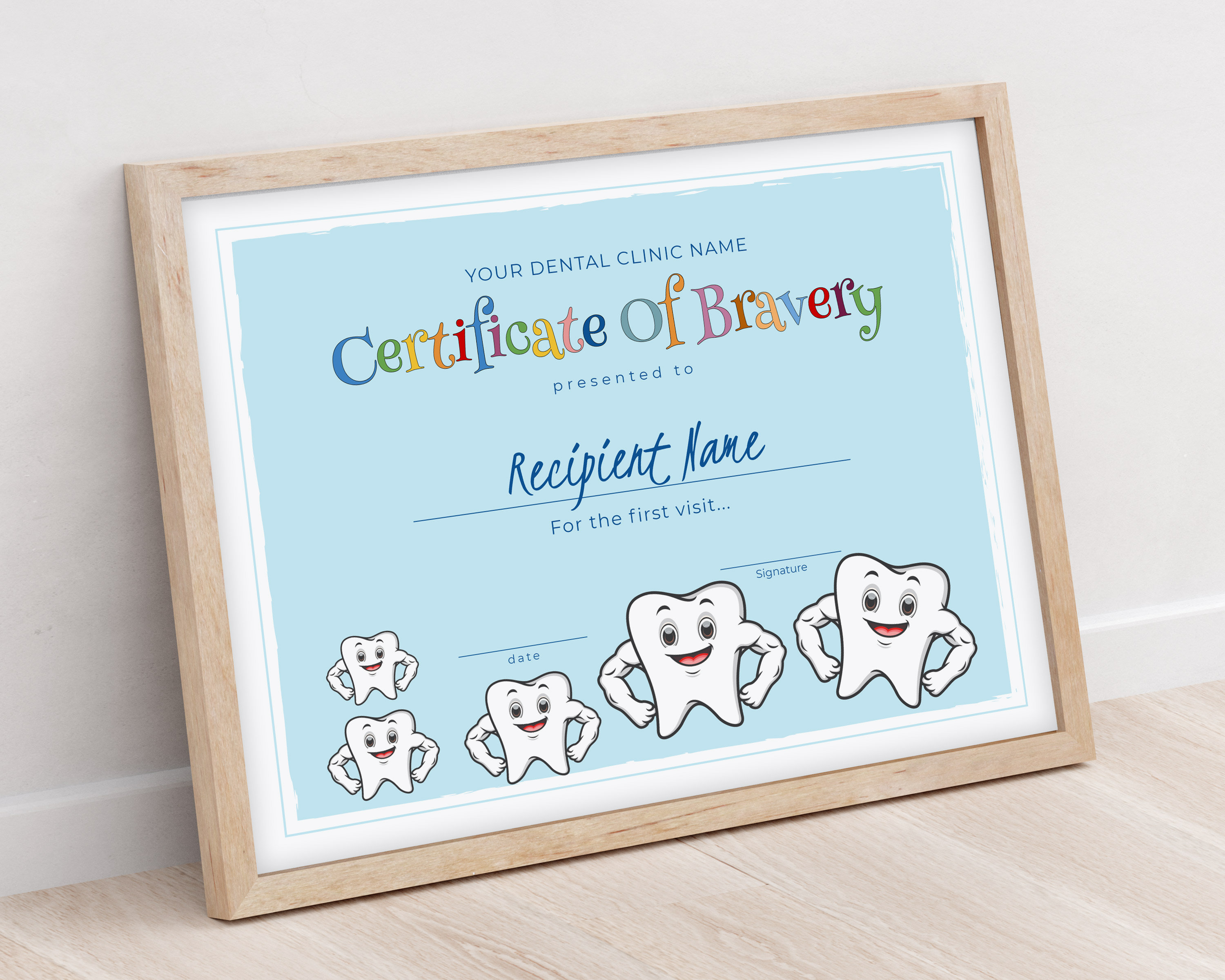 Editable Dentist Certificate of Bravery Kids Certificate | Etsy Australia