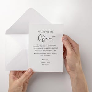 Wedding Officiant Proposal Card, Will You Marry Us Printable Card ...