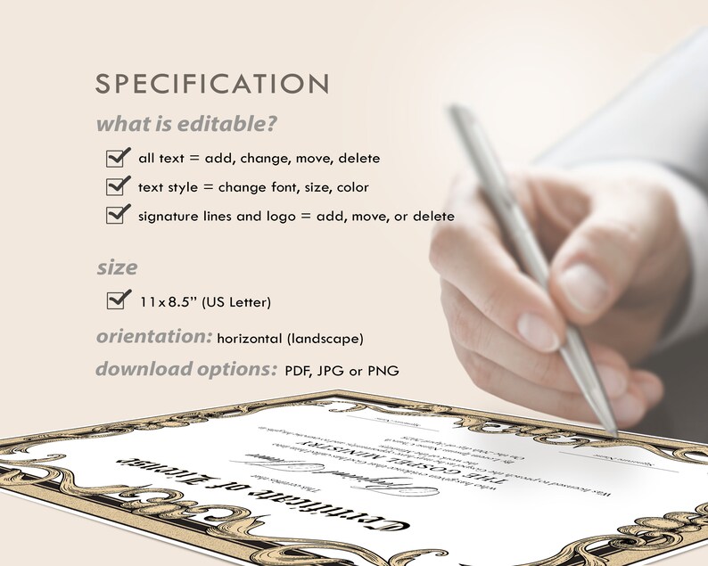 Editable License to Preach Template Printable Certificate of - Etsy