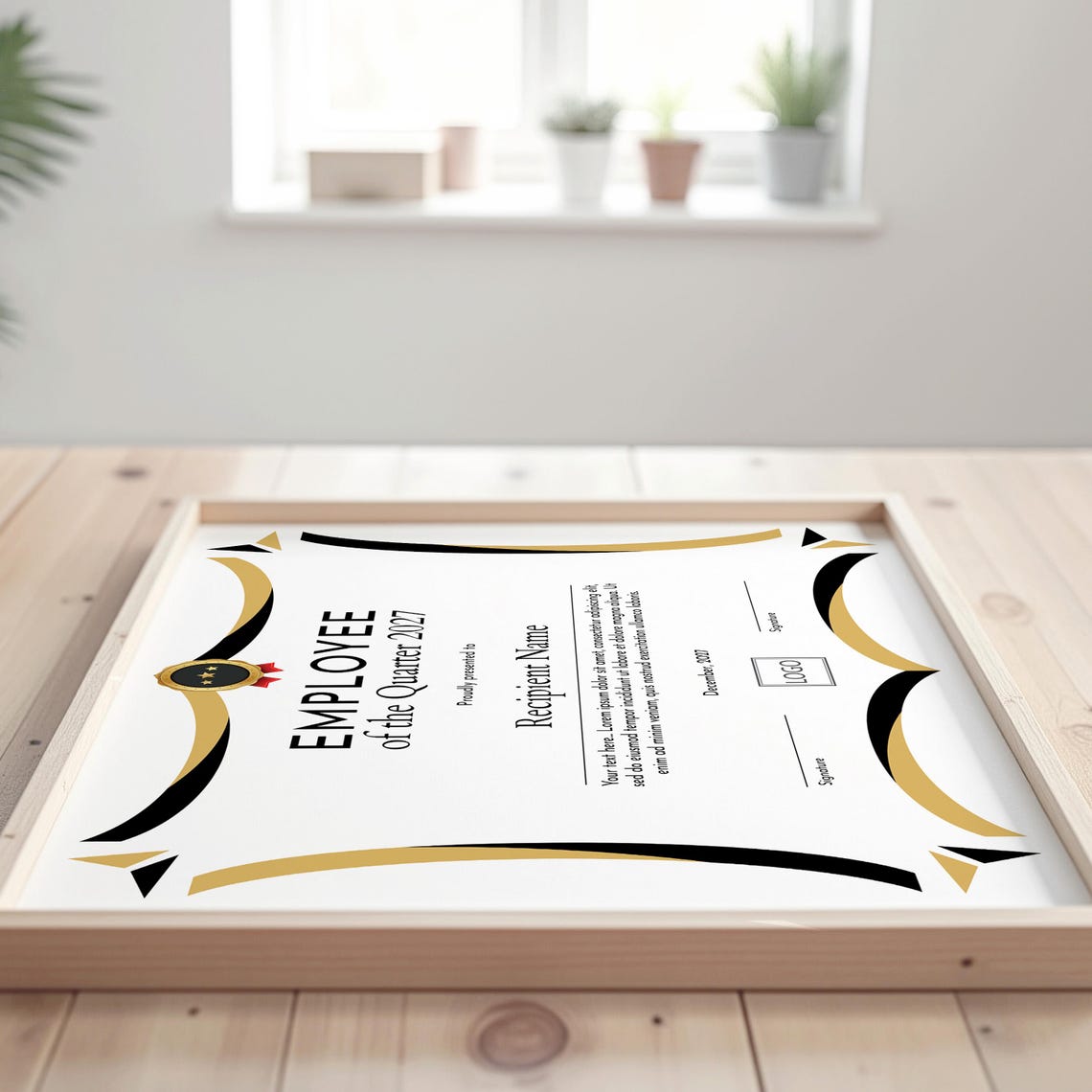 Editable Employee of the Quarter, Printable Employee Awards, Gift ...