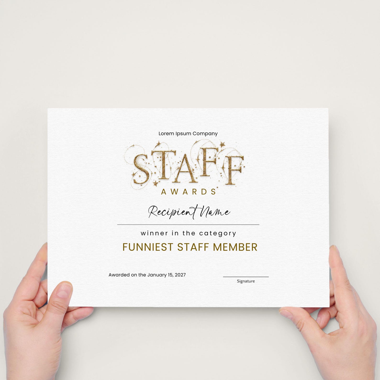 Best Staff Awards, Funniest Staff Member, EDITABLE Best Employee ...