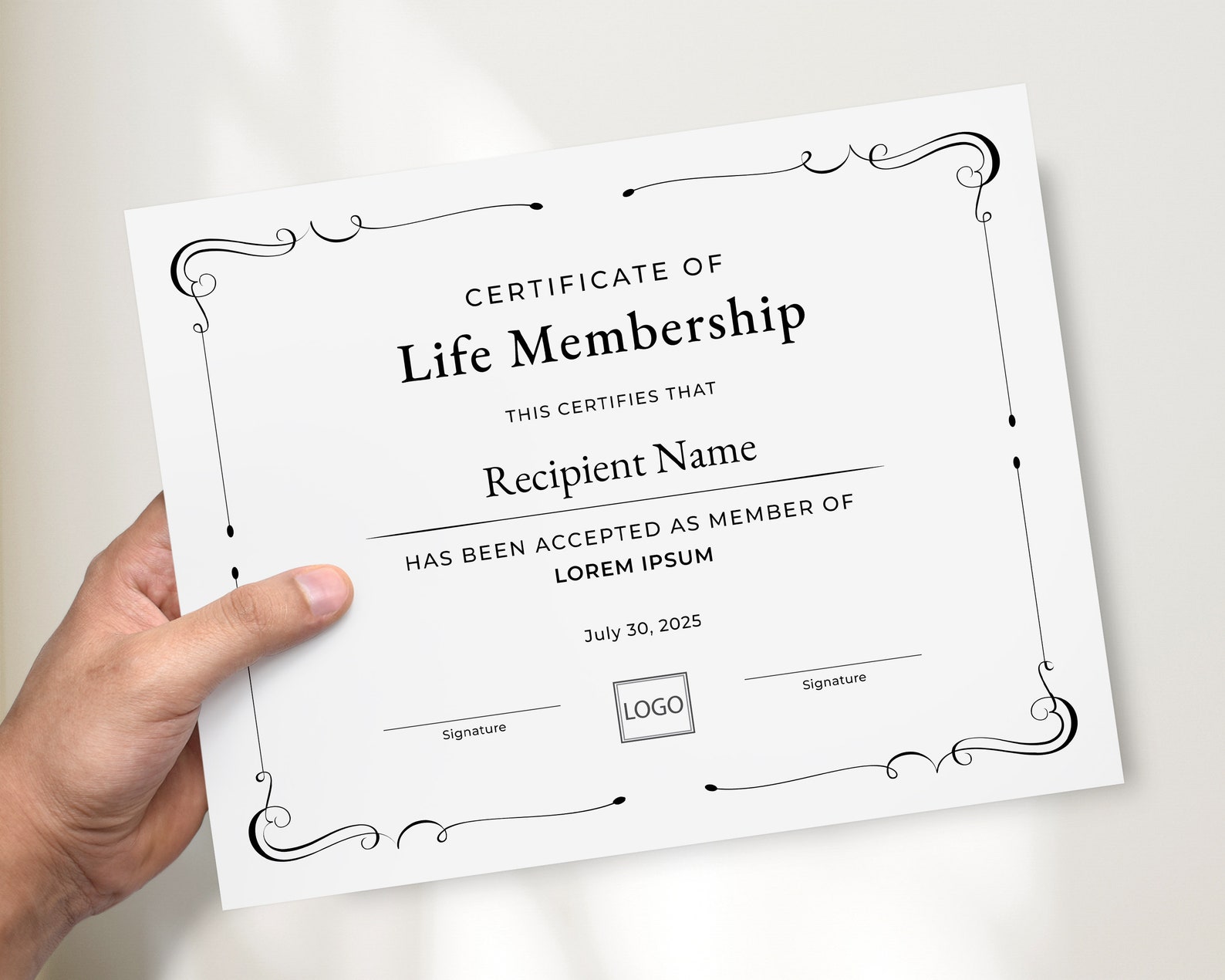 Life Membership Certificate Template Editable Printable - Etsy Australia