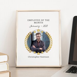 Employee of the Month Printable, Office Sign, Office Printable, Boss ...