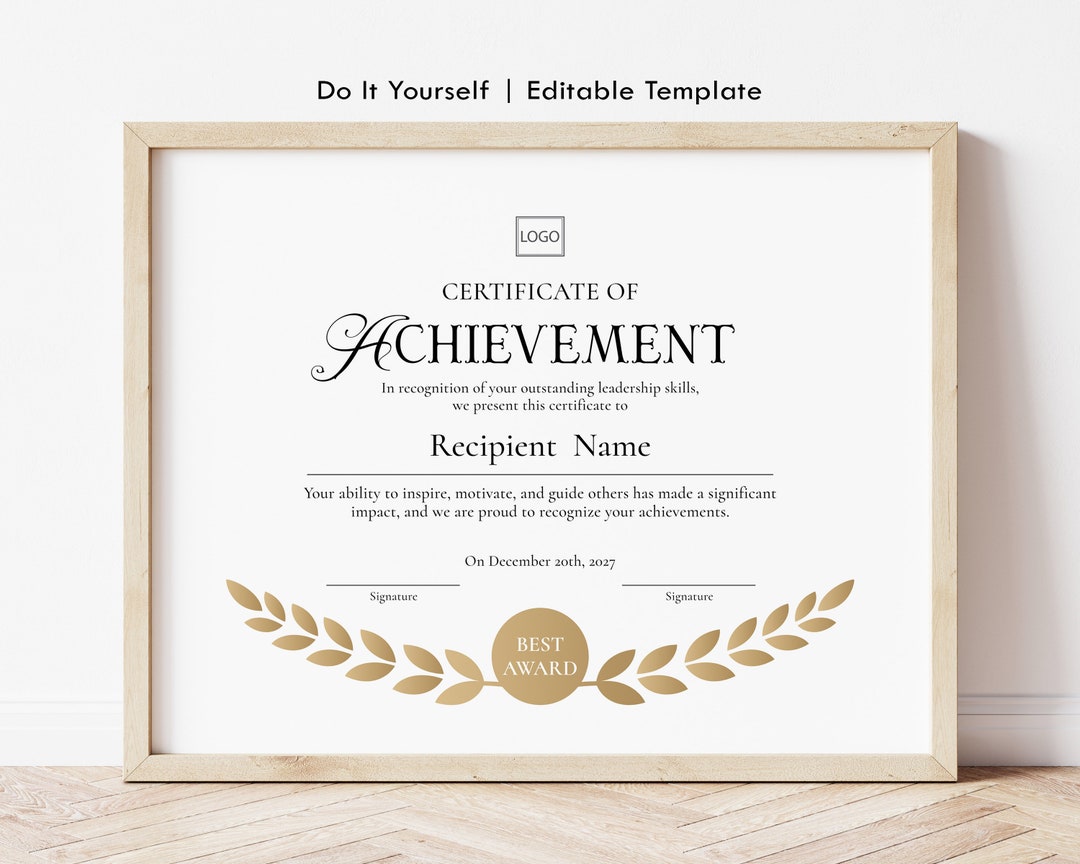 Leadership Certificate, Recognition Leadership Award Certificate of ...