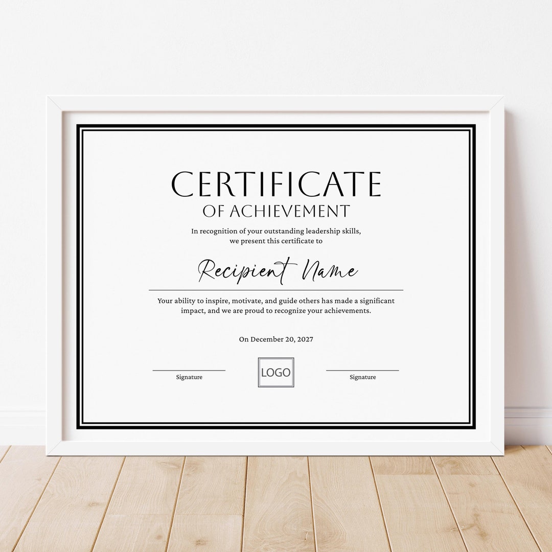 Leadership Certificate, Recognition Leadership Award Certificate of ...