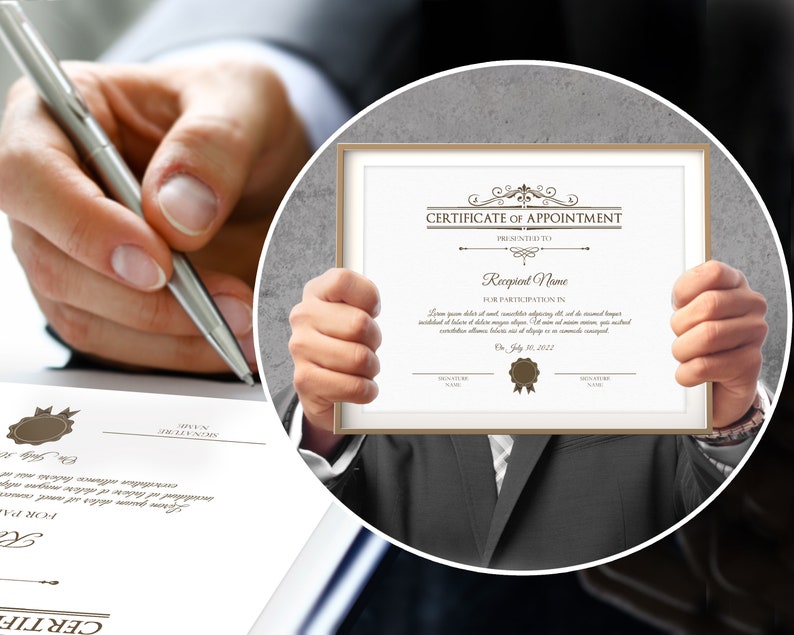 Editable Appointment Certificate Template Printable | Etsy