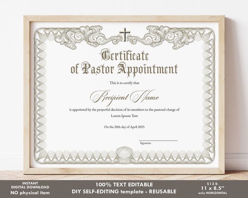 editable-pastor-appointment-certificate-template-printable-etsy-de