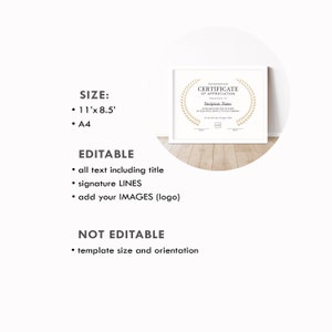 Editable Employee Appreciation Certificate Template, Employee ...