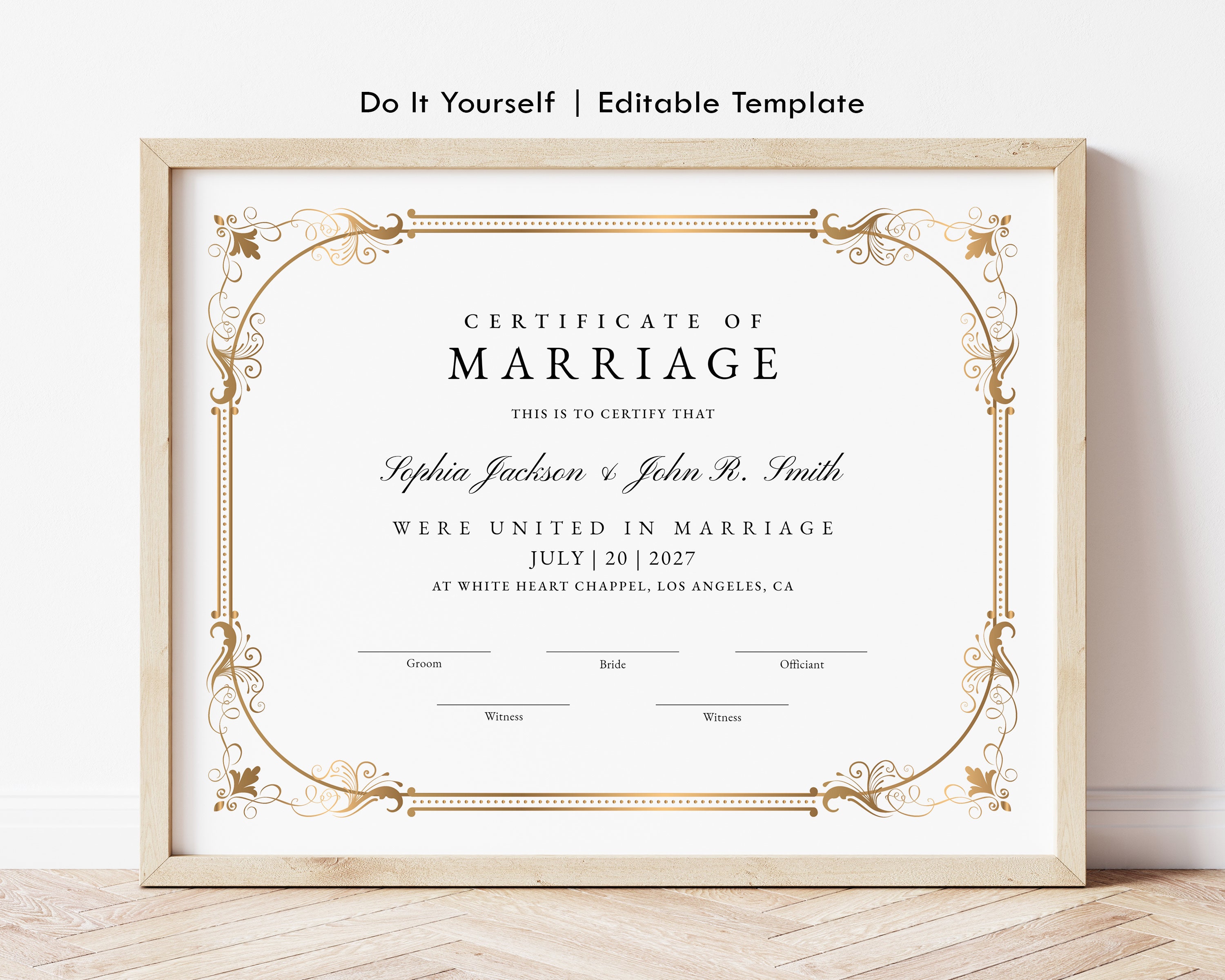 Native American Keepsake Wedding Certificate