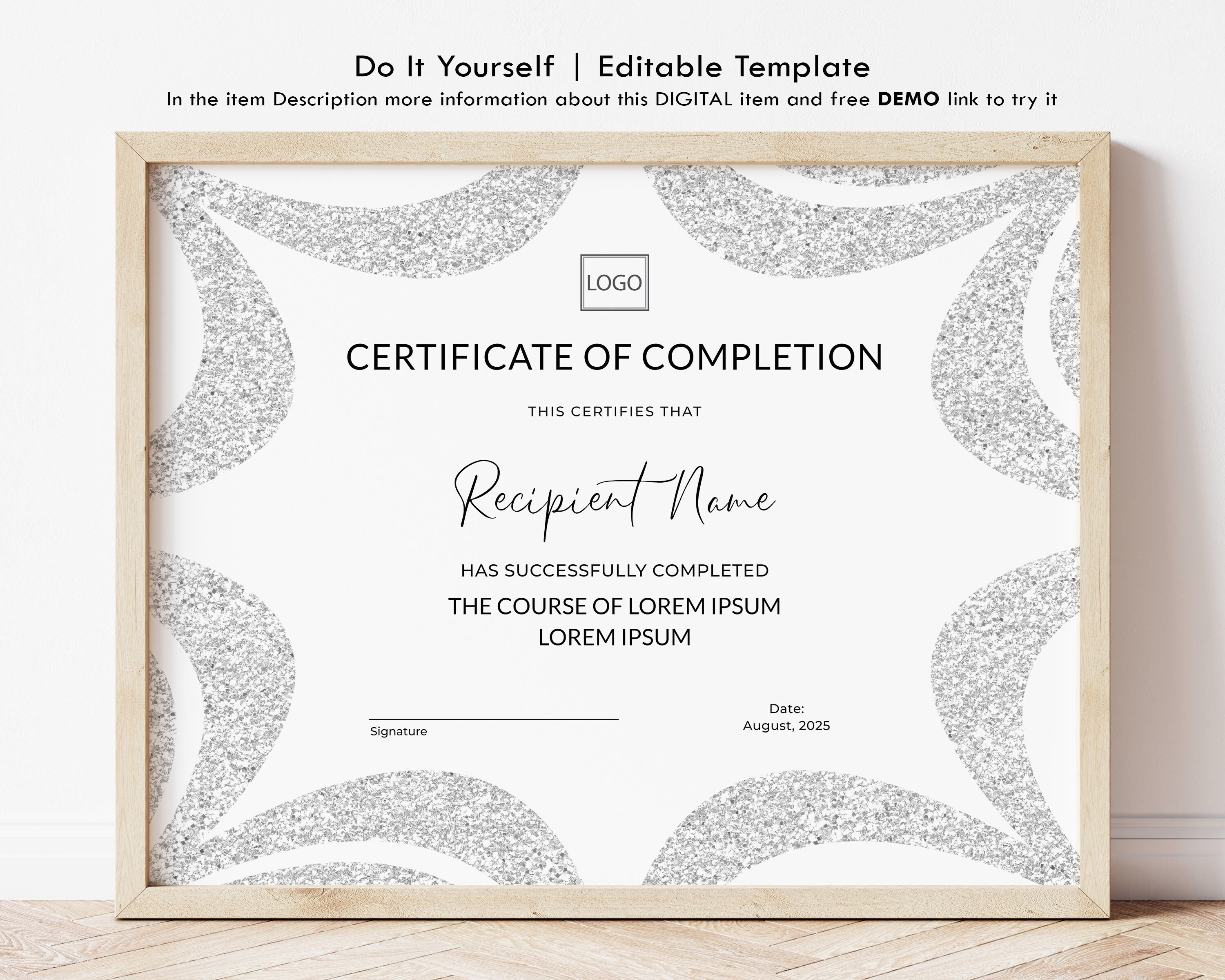 Sample Course Completion Certificate Template