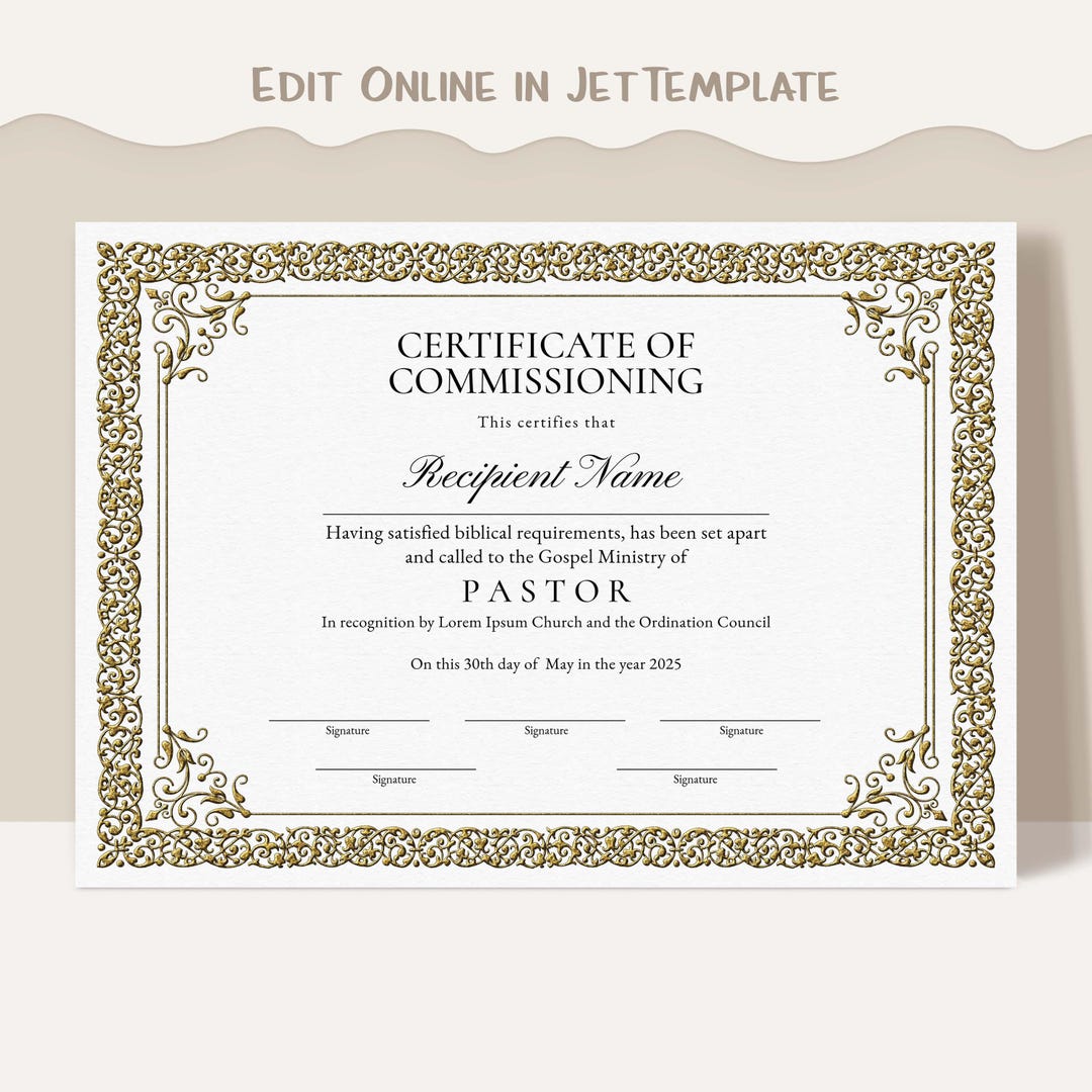 Format Of Installation Certificate
