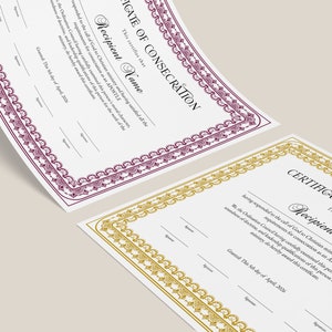 Editable Certificate of Consecration Template, Printable Consecration ...