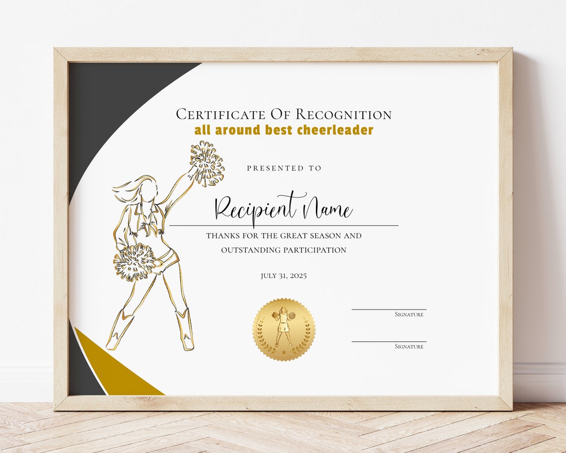 Cheerleader Award Certificates Cheerleading Awards EDITABLE - Etsy