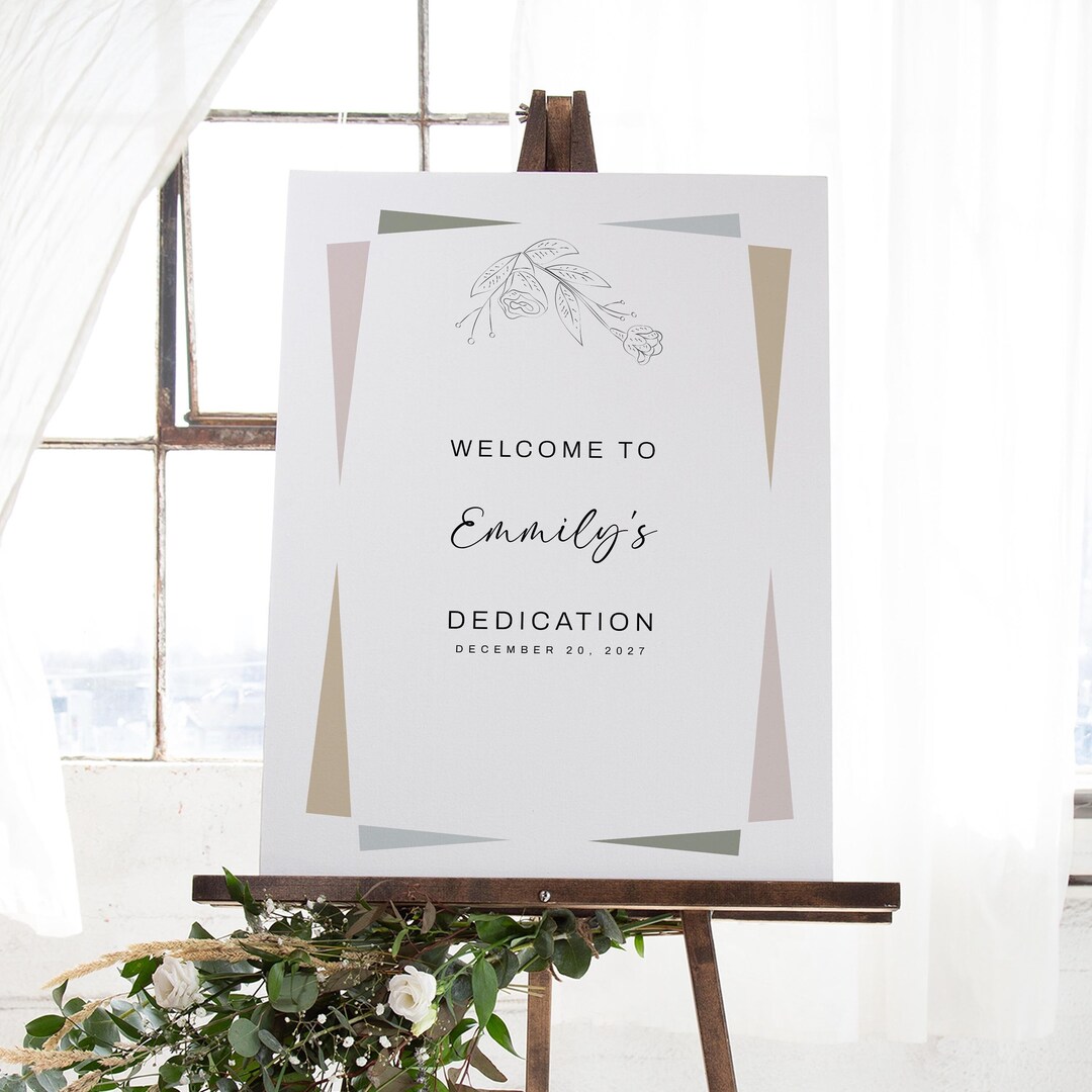 Editable Dedication Welcome Sign Template, Dedication Welcome Banner ...