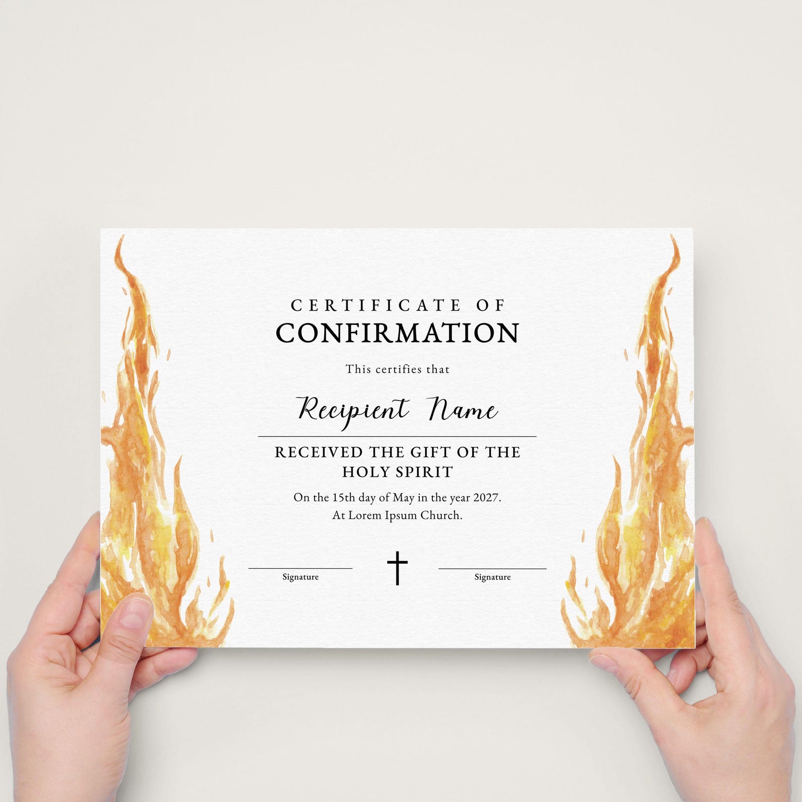 Confirmation Certificate Template, Editable Certificate Receiving the ...
