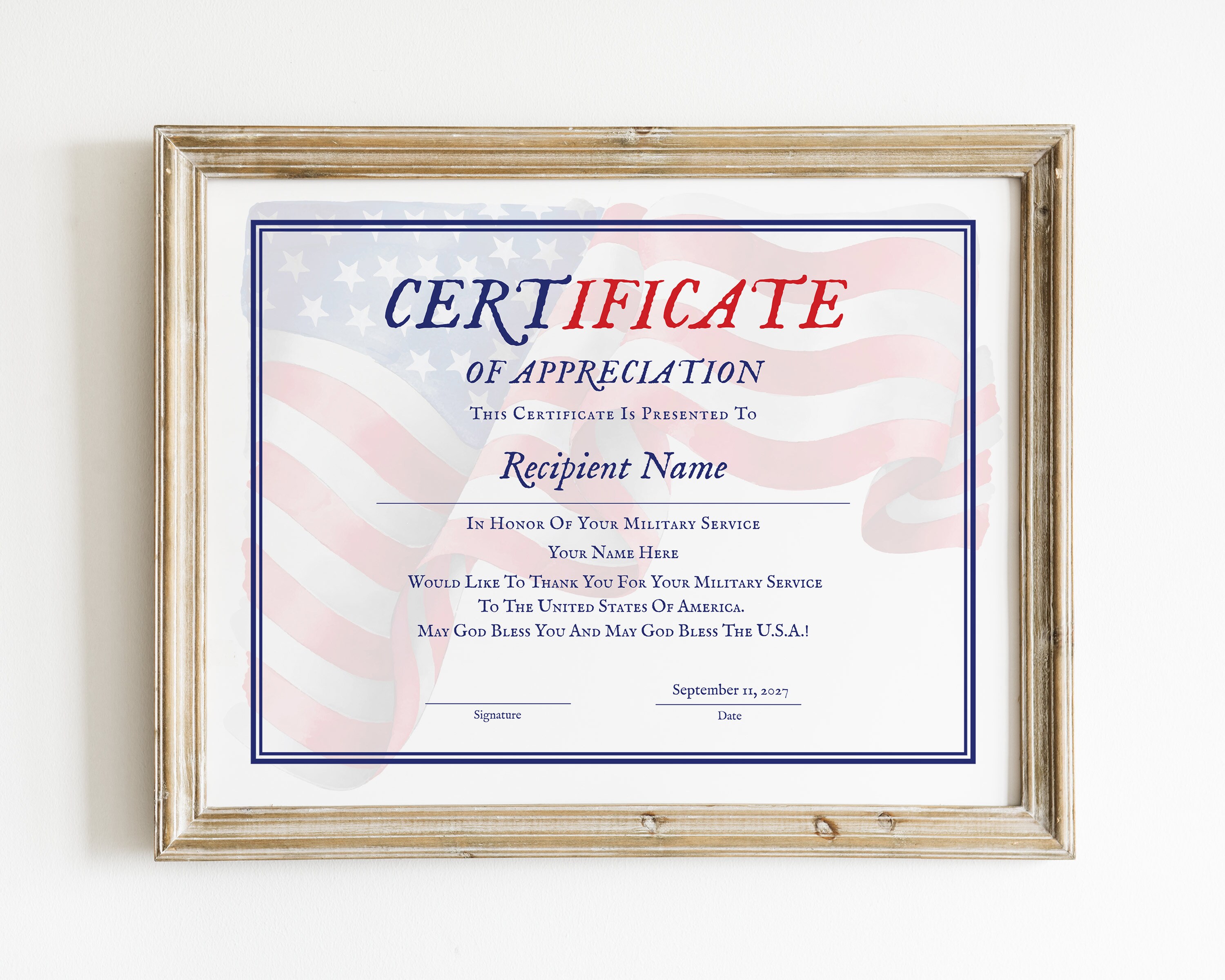 Military Certificates Templates