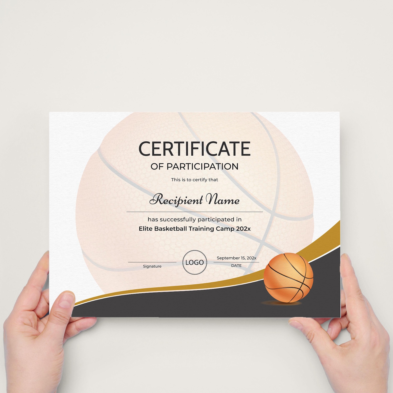 Editable Basketball Certificate Template Sports Award Certificate ...