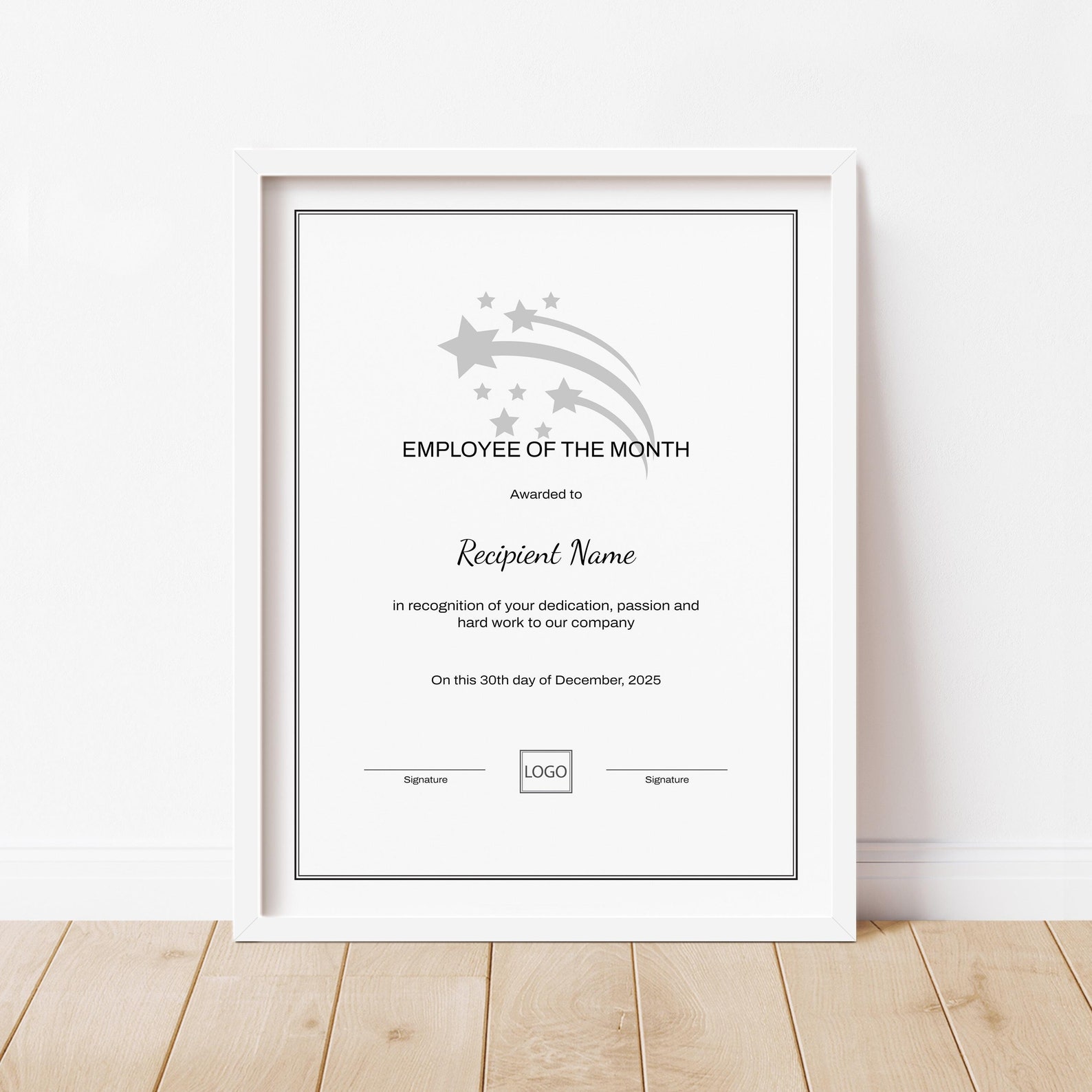 Printable Employee of the Month EDITABLE Template, Employee ...