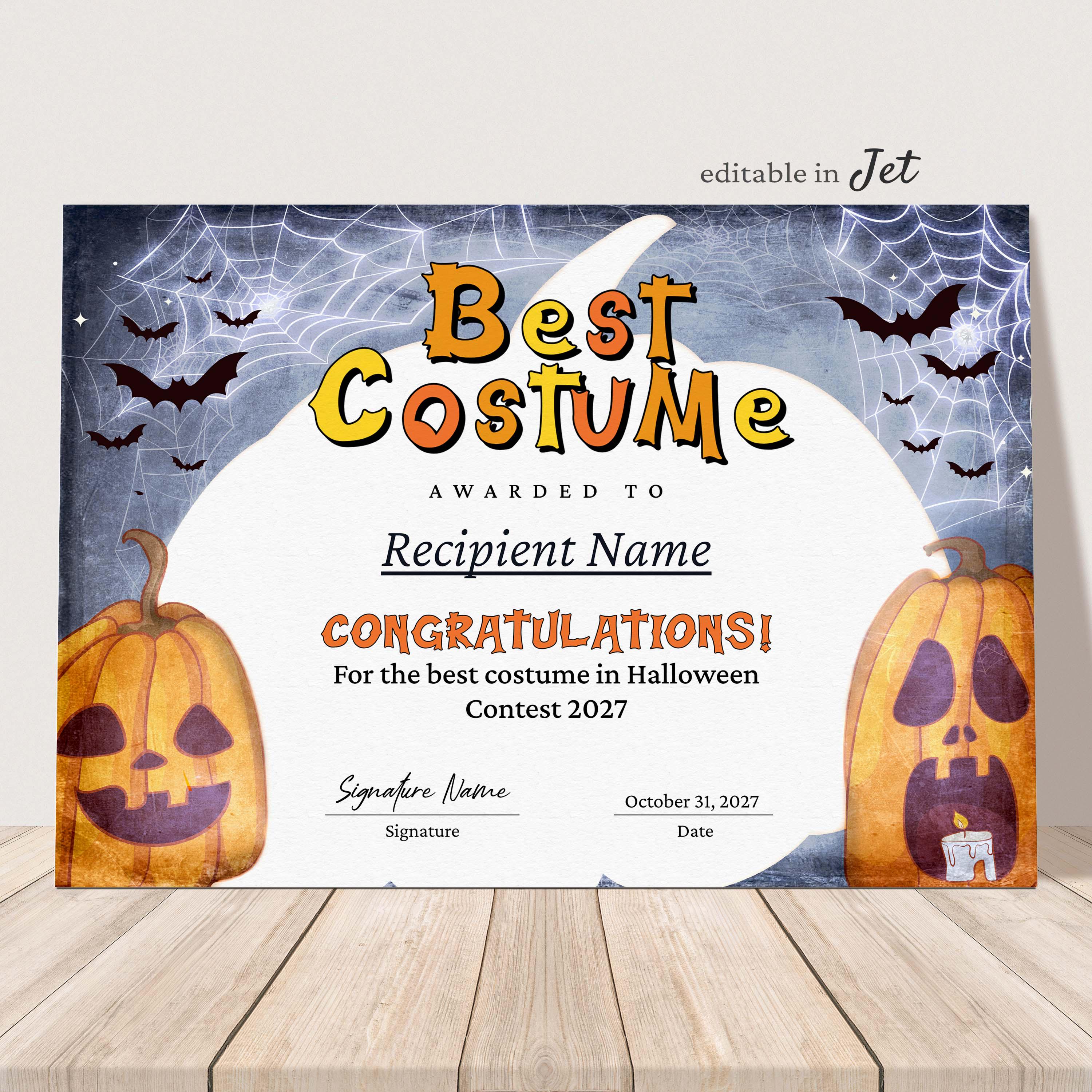 Halloween Award Template