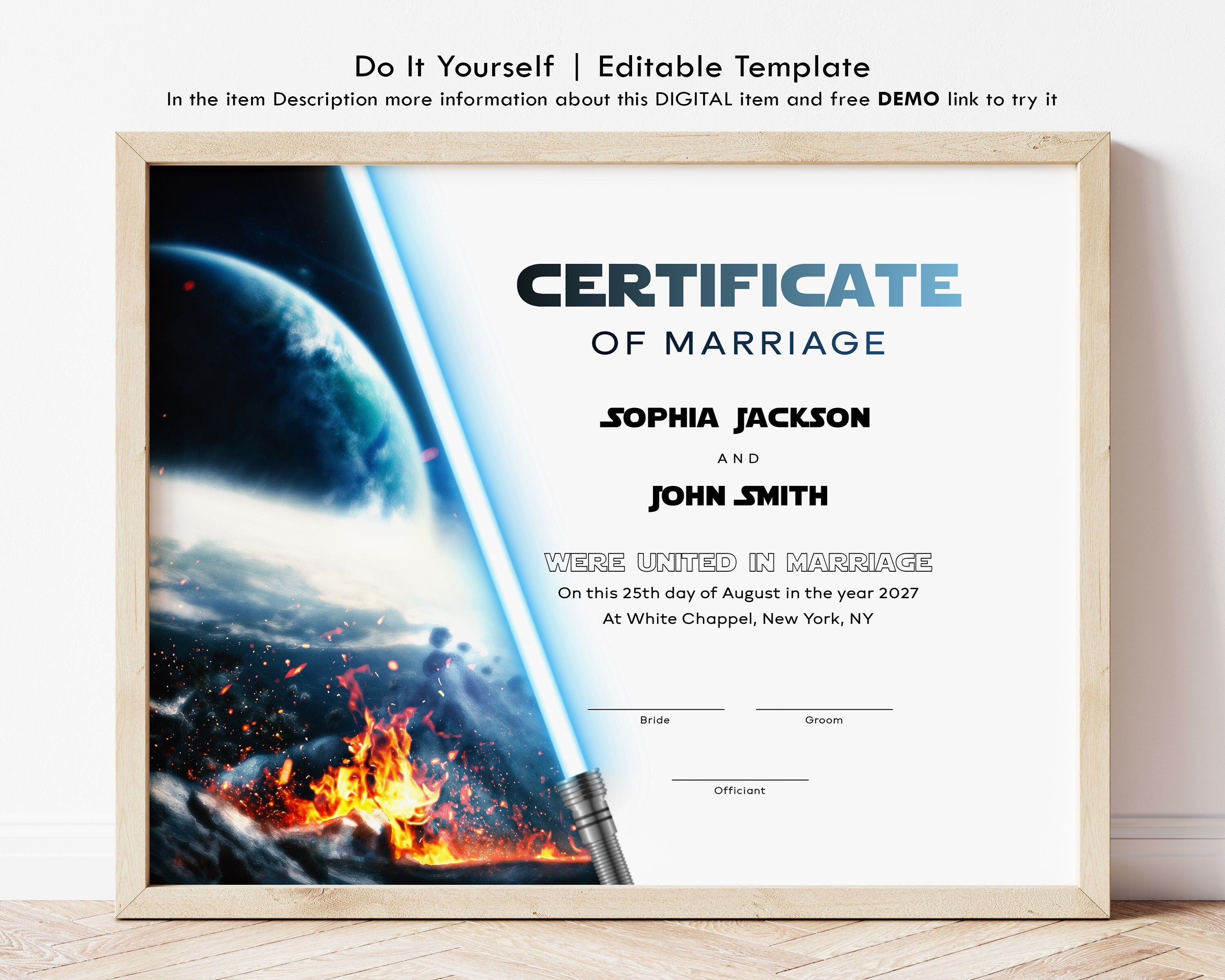 Star Wars Jedi Certificate Template Free