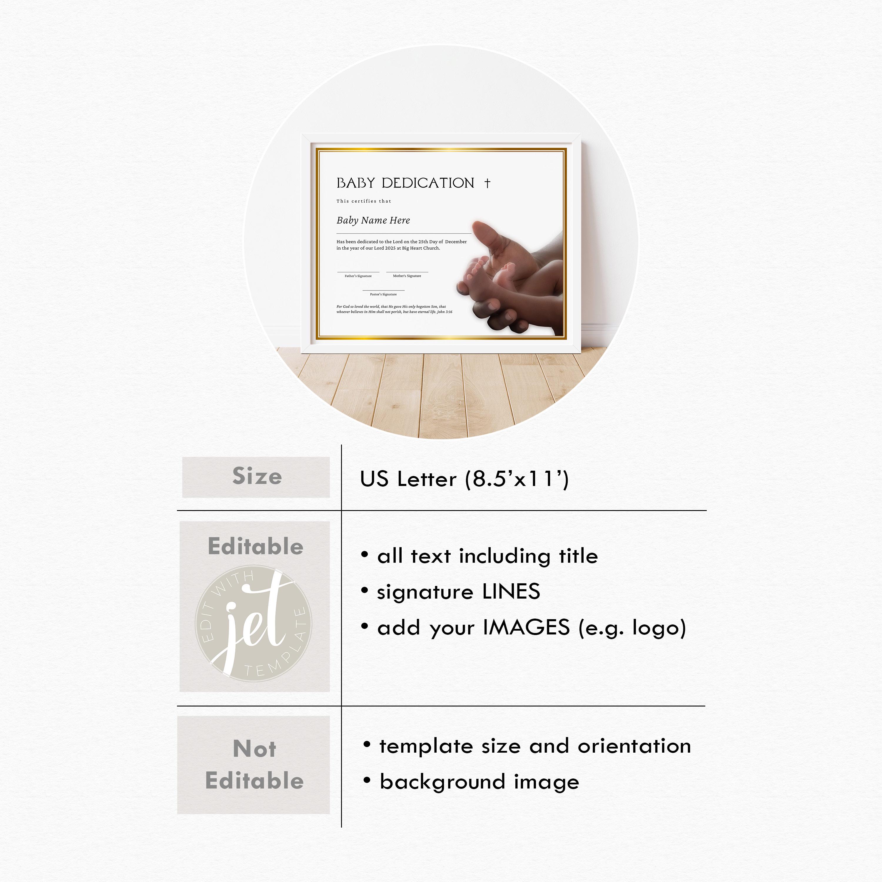 African American Baby Dedication Certificates Baby Dedication
