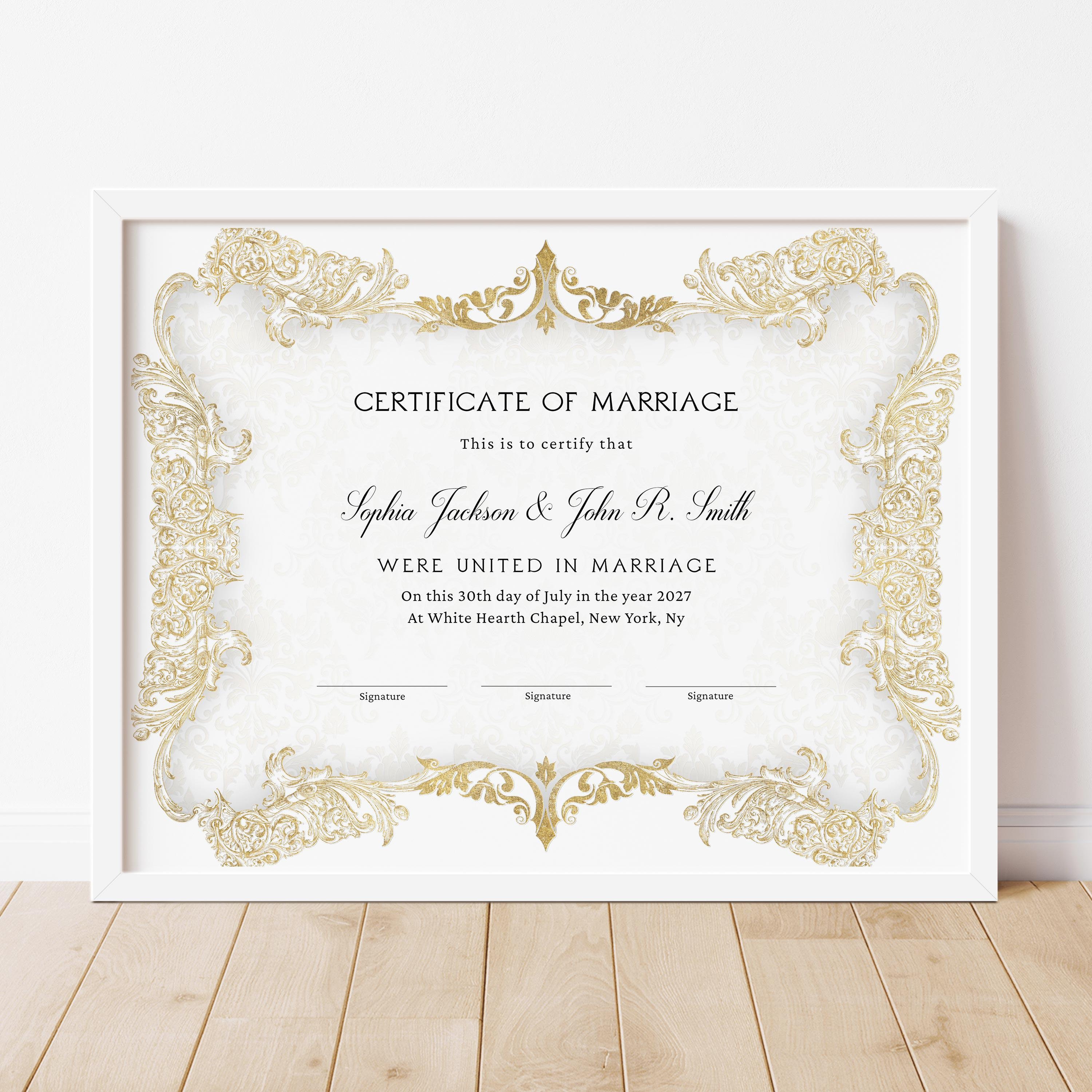 Pennsylvania Marriage Certificate Sample Templates Wedding Certificate