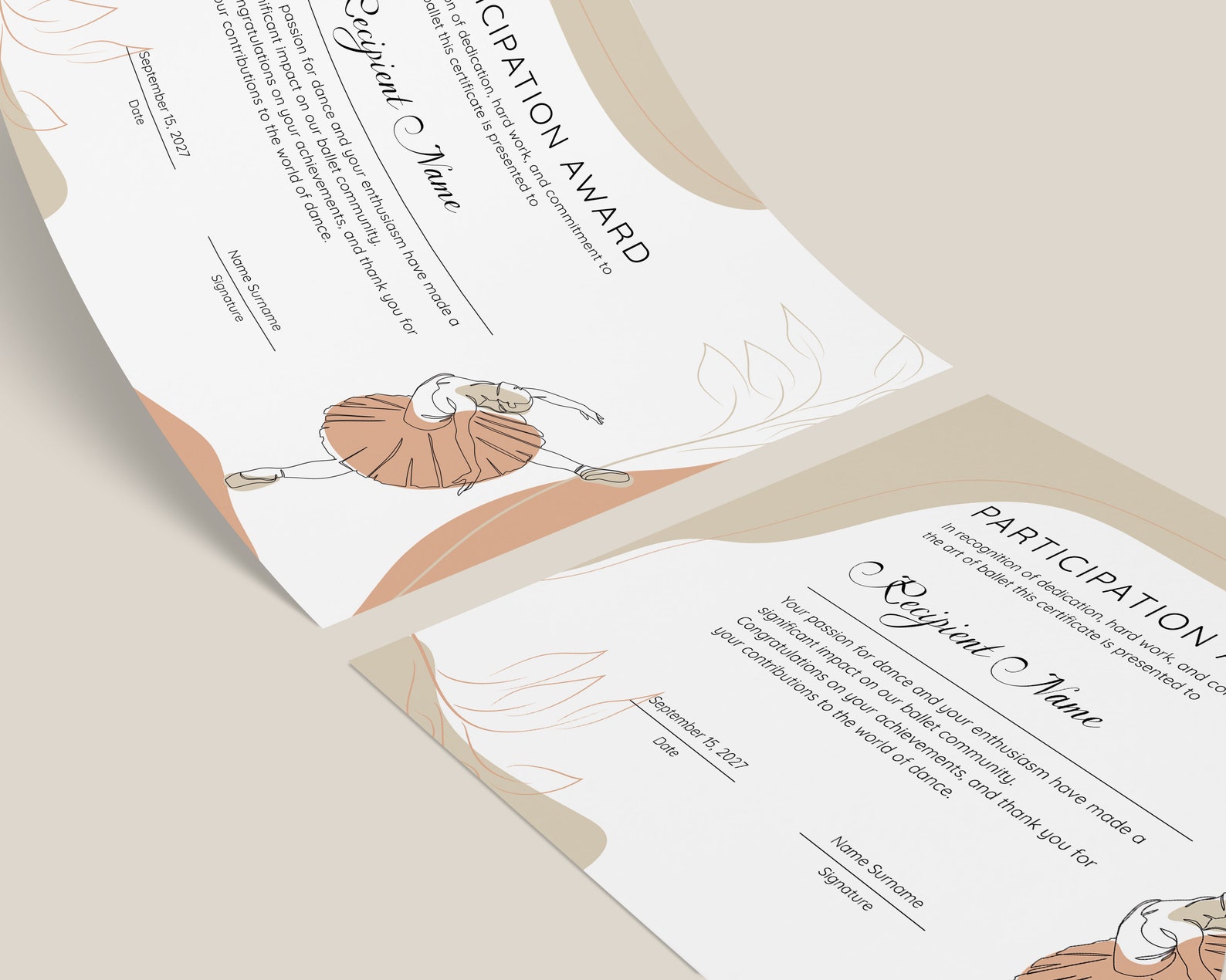 Ballet Dancer Award Certificate, Editable Ballet Awards Certificate ...