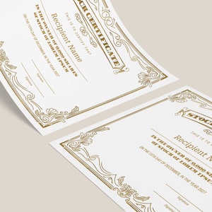 EDITABLE Stock Certificate Template, Printable Certificate of Stock ...