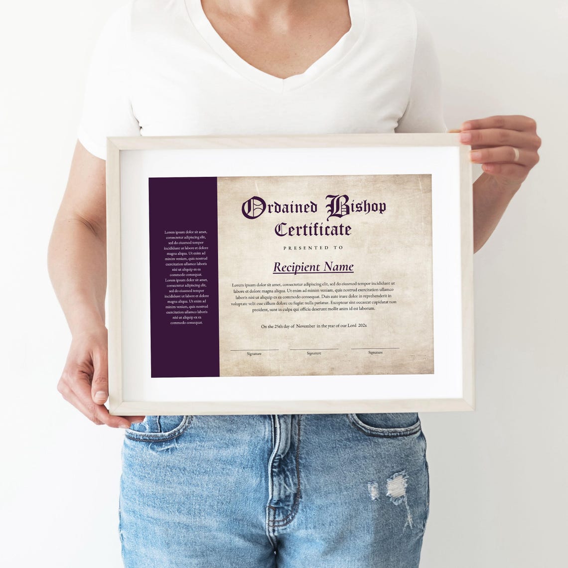 Editable Ordained Bishop Certificate Template, Ordination Certificate ...