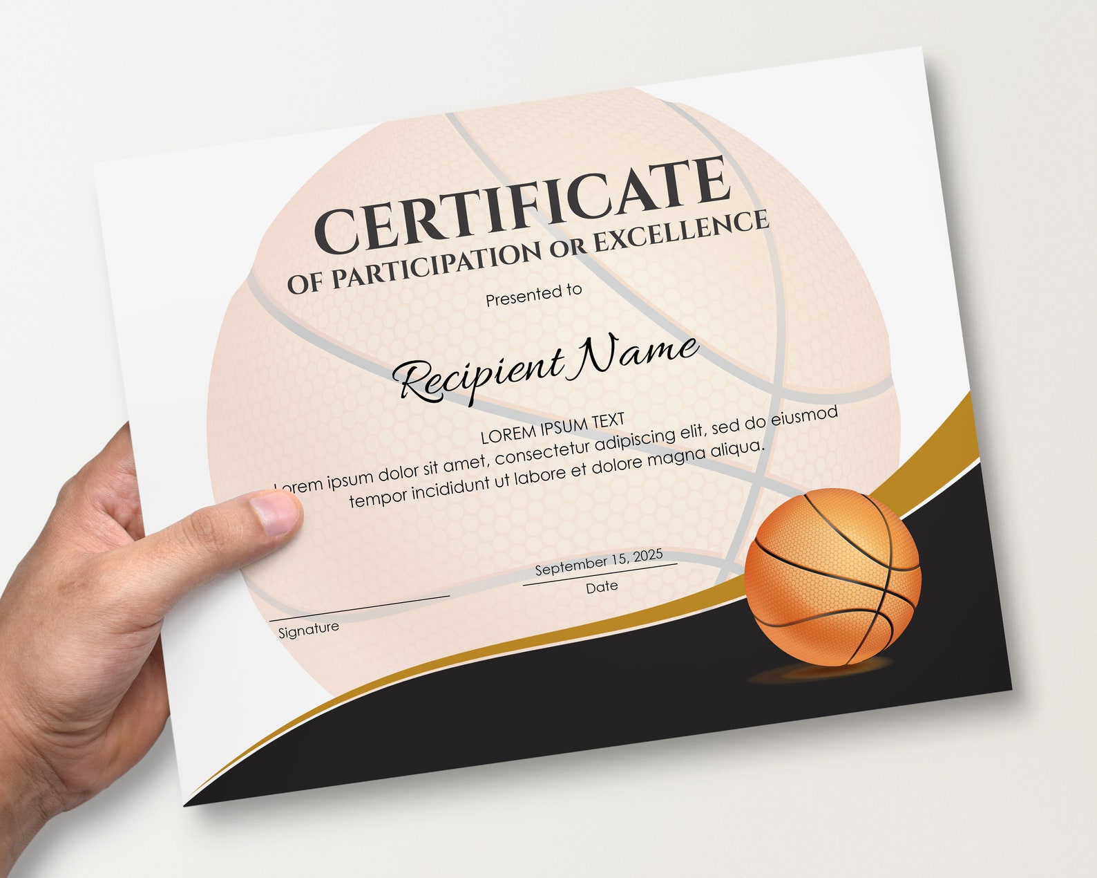 Editable Basketball Certificate Template Sports Certificate - Etsy