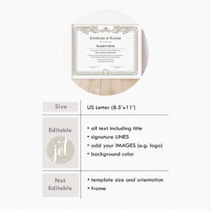 Editable License to Preach Template, Printable Certificate of License ...