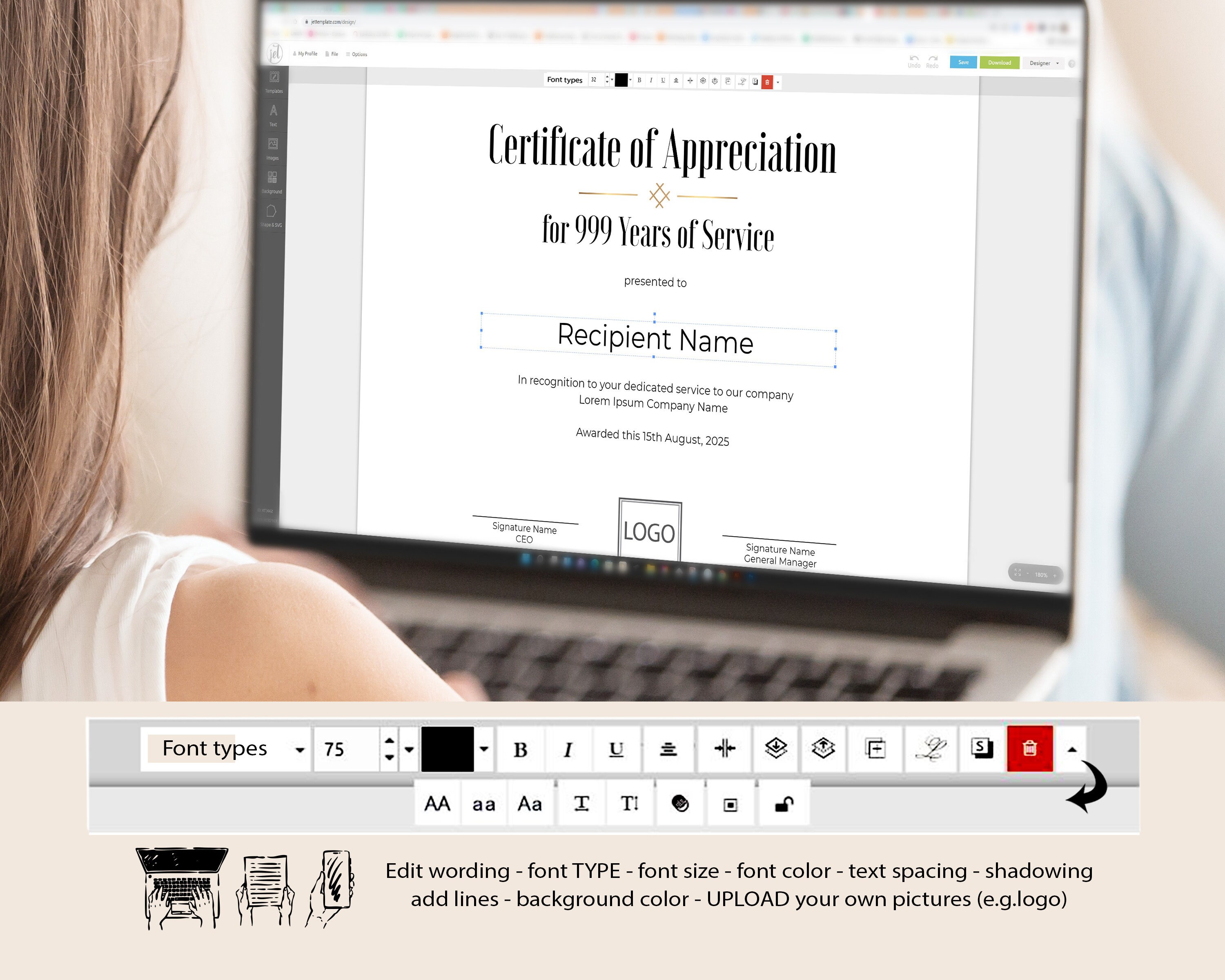 Long Service Certificate Template