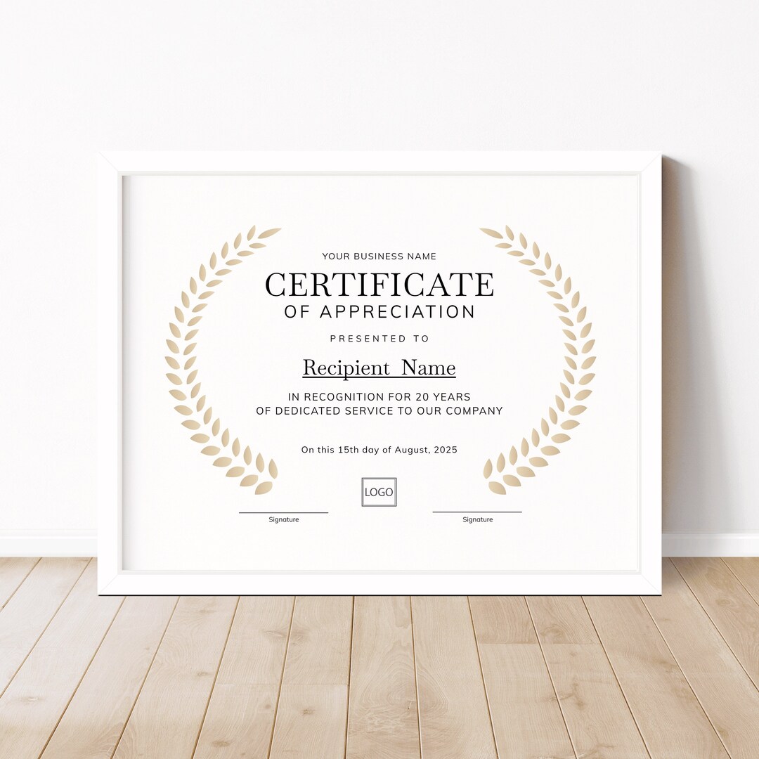 Editable Employee Appreciation Certificate Template, Employee ...