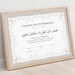 Romantic Wedding Certificate Template, Editable Printable Wedding ...