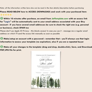 Commitment Ceremony Certificate Template Editable Certificate - Etsy