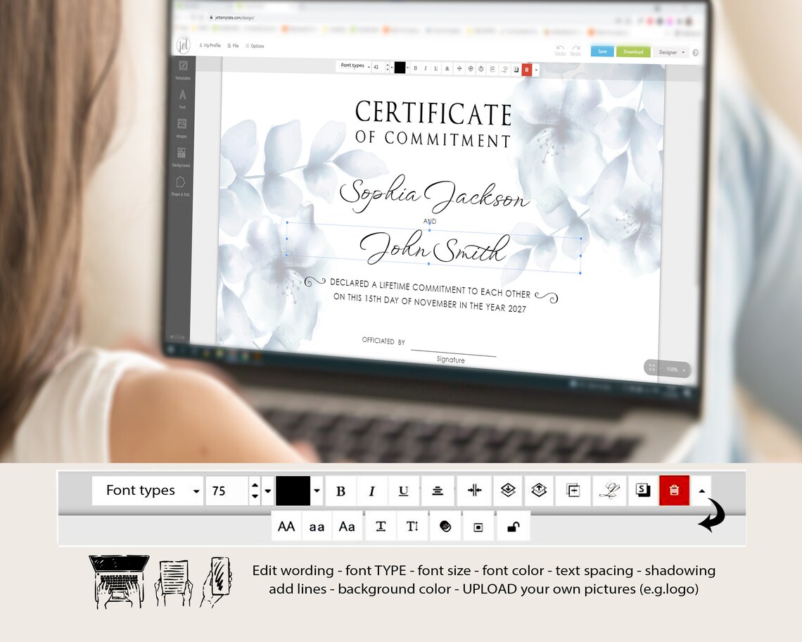 Editable Certificate of Commitment Printable Certificate - Etsy