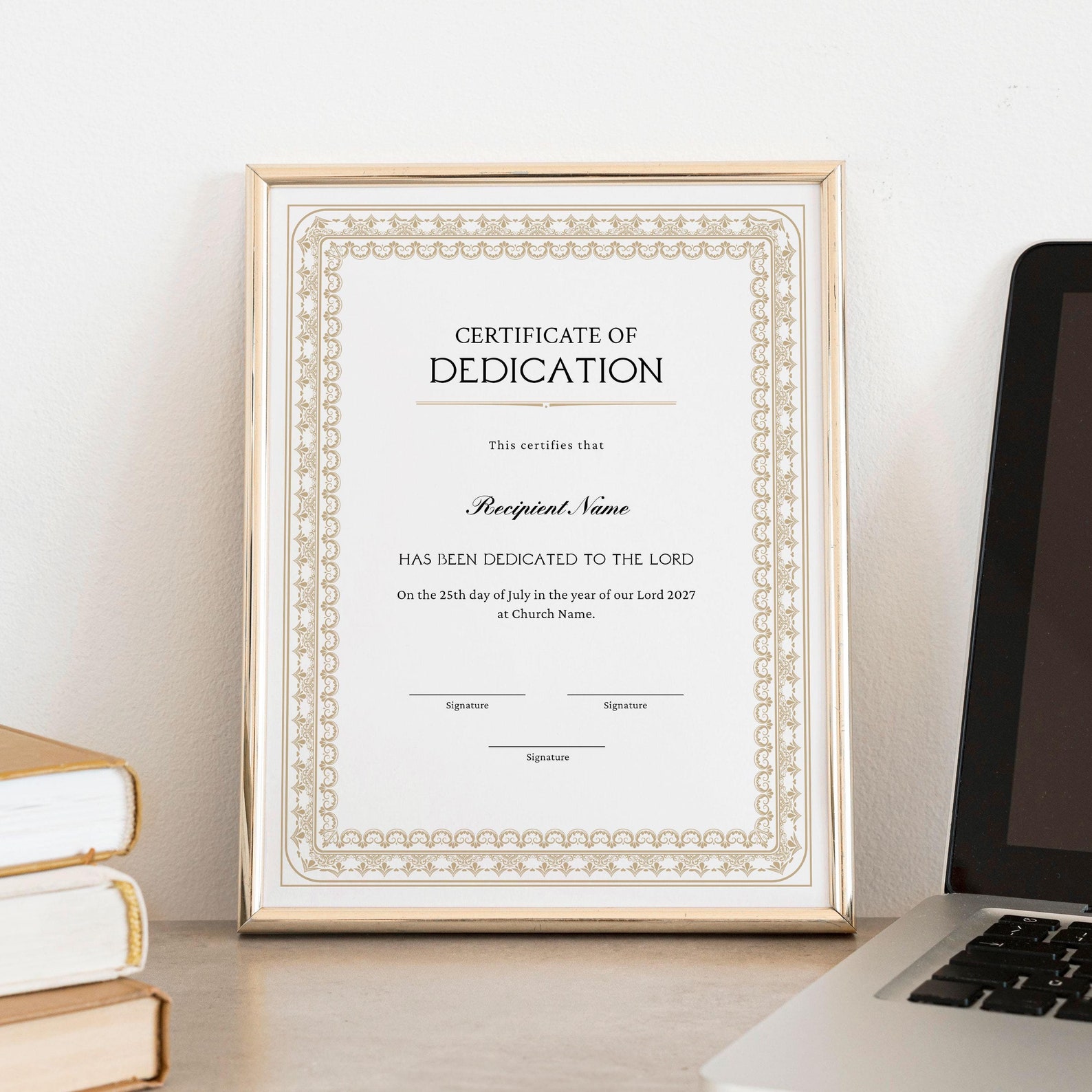 Editable Certificate of Dedication Template, Child Dedication ...