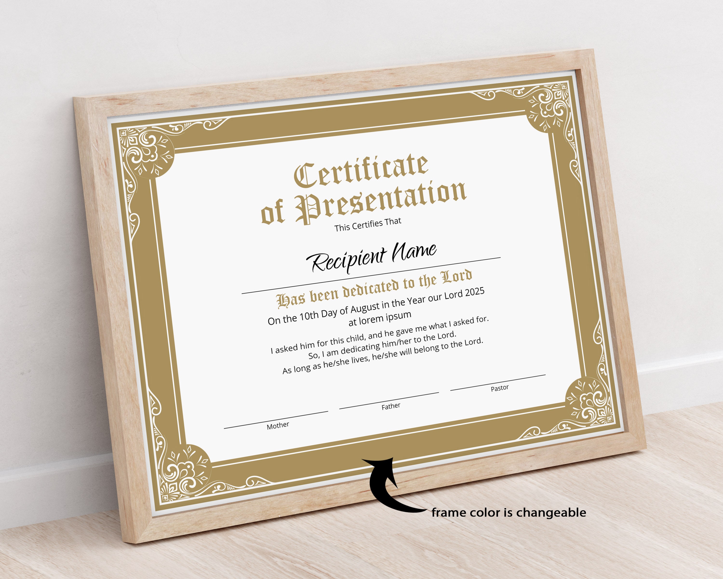 Editable Certificate of Presentation Template Printable - Etsy UK