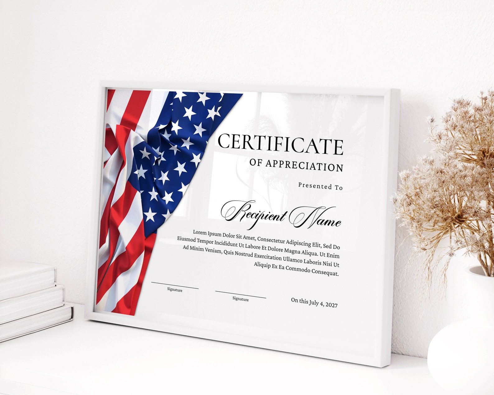 Veteran's Certificate of Appreciation Template, Editable Certificate ...